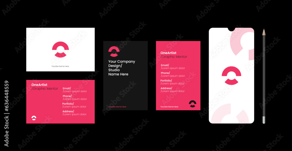 Pink and black Brand Guidelines template design. Brand Identity ...