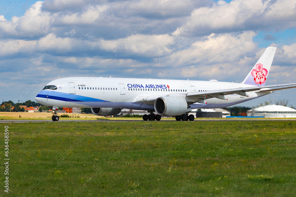 PRAGUE - August 13, 2023: China Airlines Airbus A350-941 REG: B-18903 ...