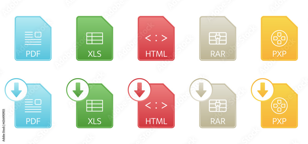 File format of symbol set / various icon sets of file extensions ...
