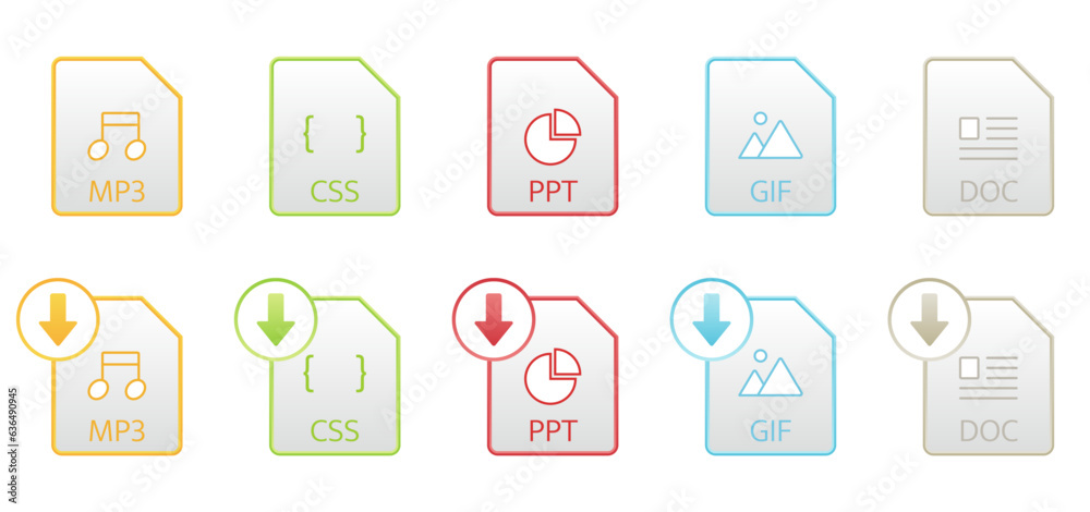 File format of symbol set / various icon sets of file extensions ...