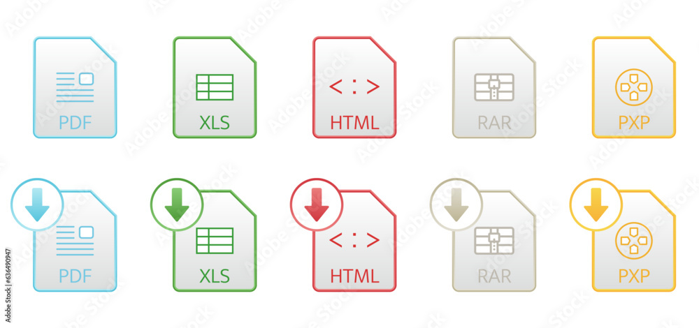 File format of symbol set / various icon sets of file extensions ...