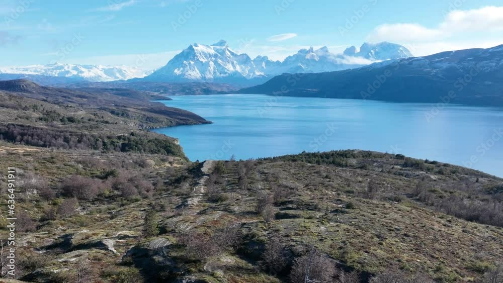 National Park Of Torres Del Paine In Puerto Natales Chile. Snowy ...