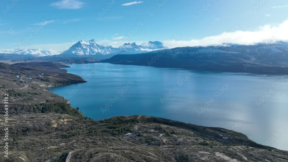 National Park Of Torres Del Paine In Puerto Natales Chile. Snowy ...