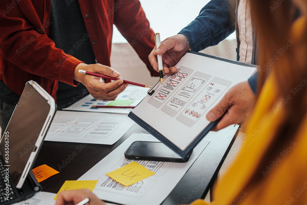 UI, UX designers developers Group team meeting often fill variety of roles in prototyping ...