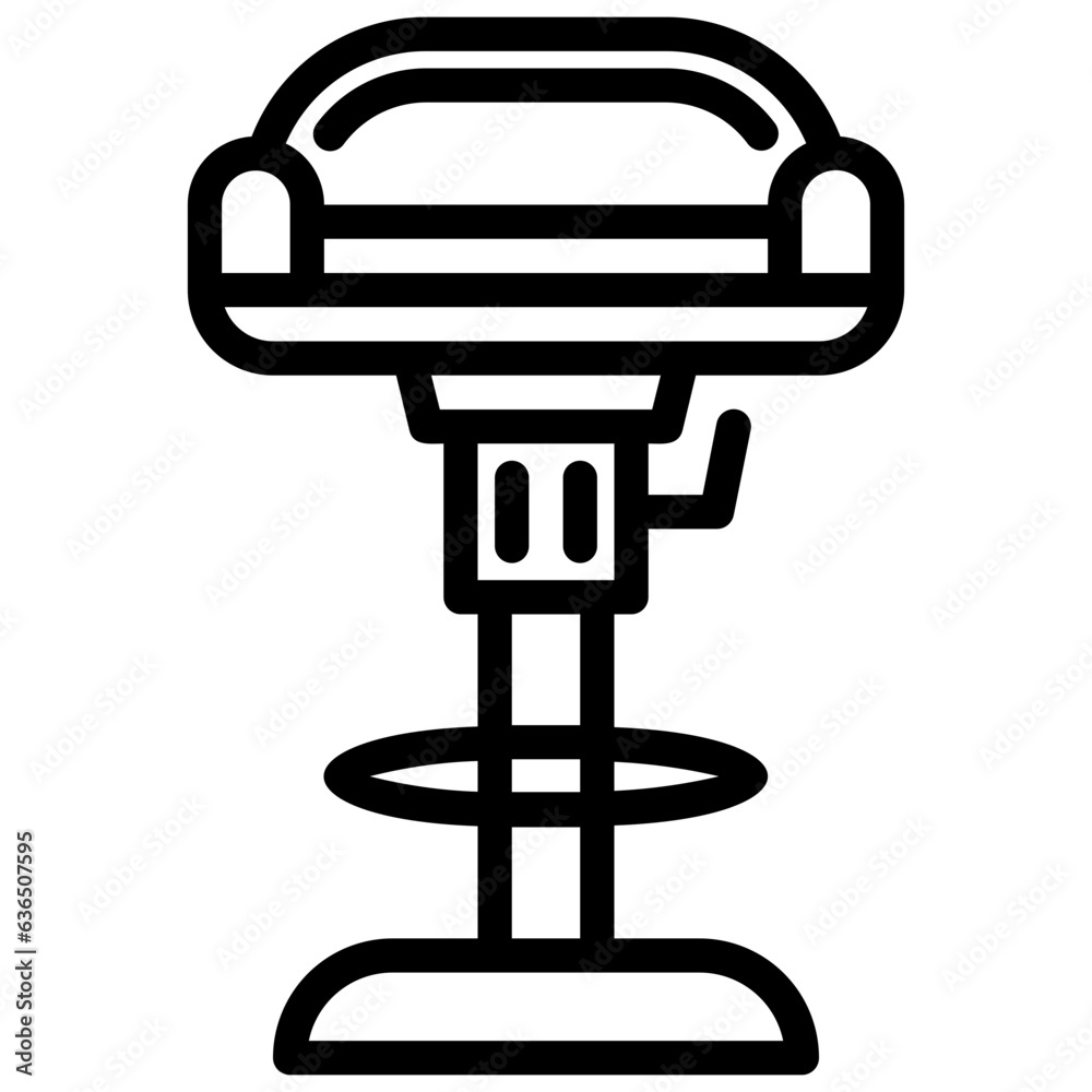 bar stool line icon logo illustration vector isolated, bar stool icon set, suitable for web ...