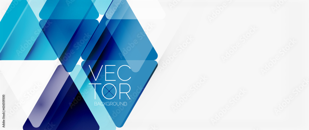 Abstract background. Color transparent triangles in mosaic style with ...