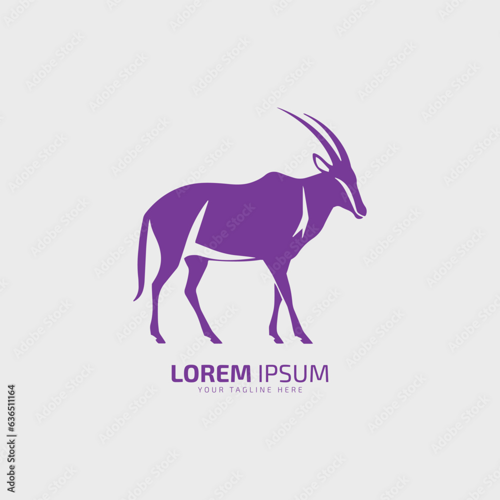 Nature's Emblem Oryx Silhouette Emblem in Vector, Embodied Spirit and ...