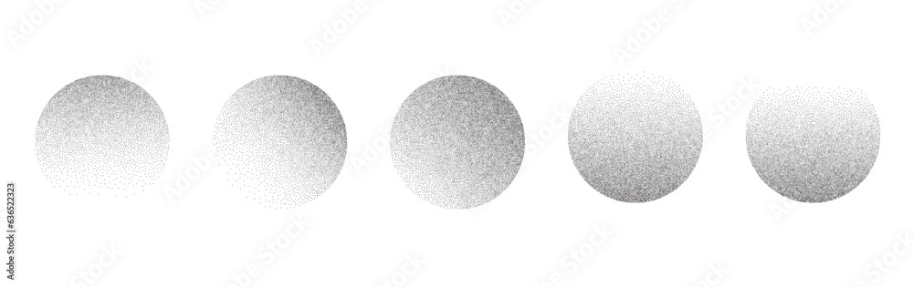 Dotwork grain noise gradient circles. Pointillism gradient pattern ... Dotwork grain noise gradient circles. Pointillism gradient pattern ...