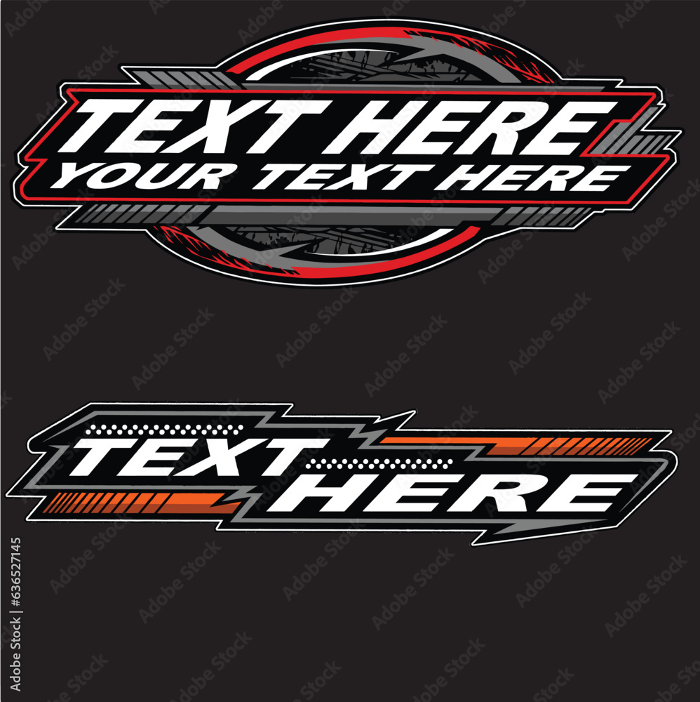 racing logo isolated in black background for business elements, screen ...