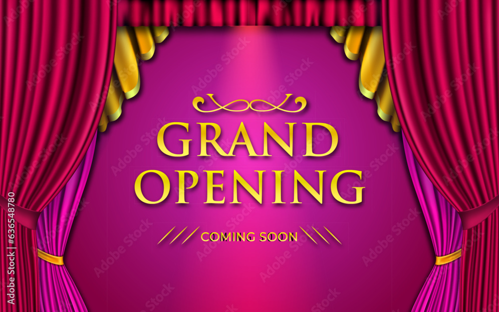 Grand opening invitation banner design.Coming soon sale banner template ...