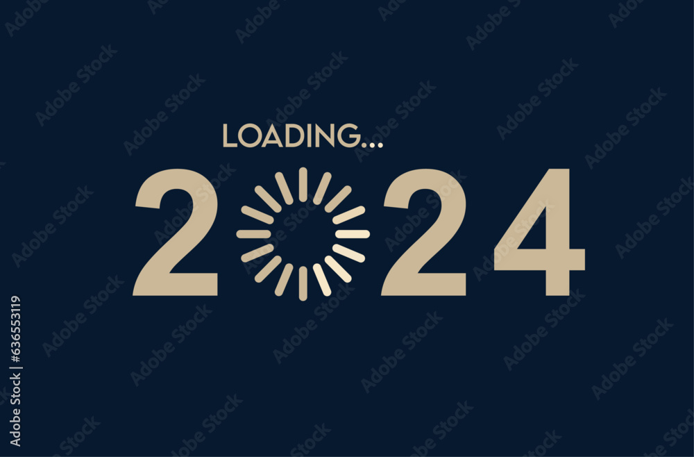 loading 2024 doodle . New year download screen. Progress bar almost ...