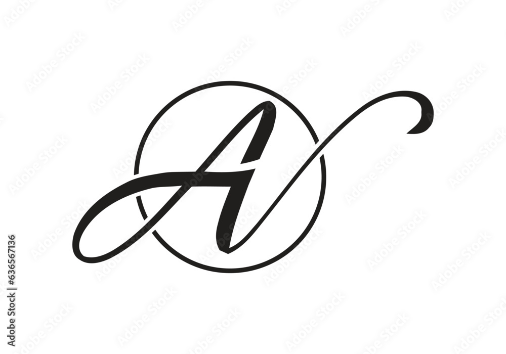 Initial monogram letter AV logo Design vector Template. AV Letter Logo ...