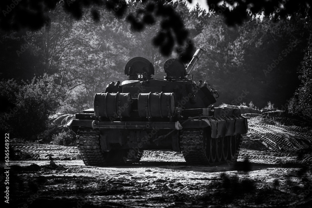 Photo TANK - Armored military vehicle from Cold War period of Soviet ...