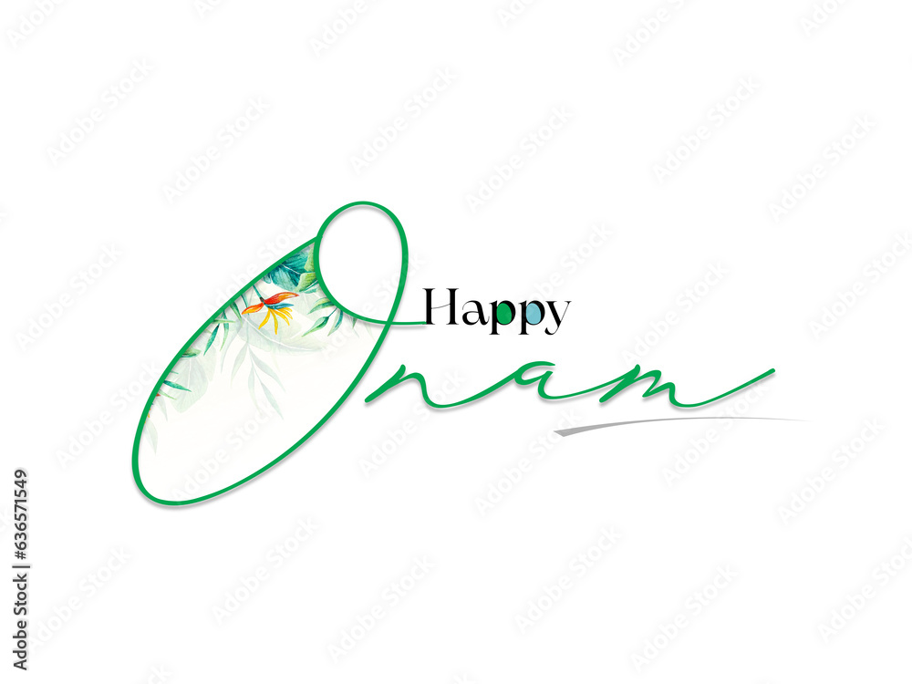 Happy onam letter isolated on white background Stock Illustration ...