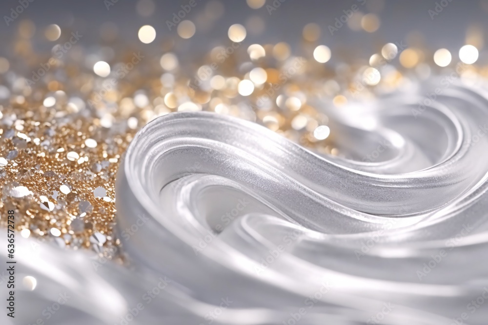 Silver wavy background. Close-up image of silver wavy background.Silver ...