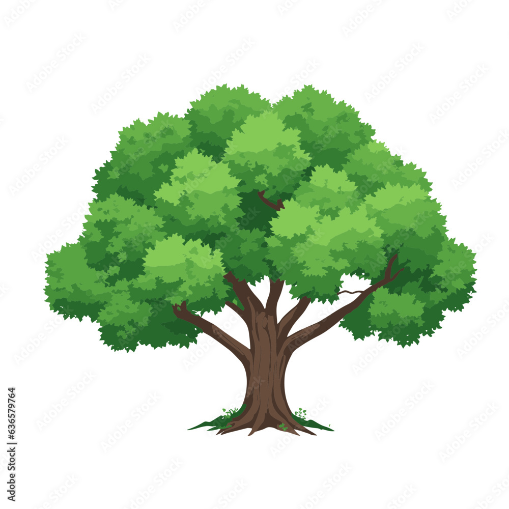 cartoon background Tree, vector tree Stock Vector | Adobe Stock