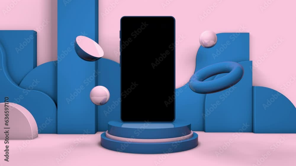 Transparent mobile phone screen template - Smartphone on abstract ...