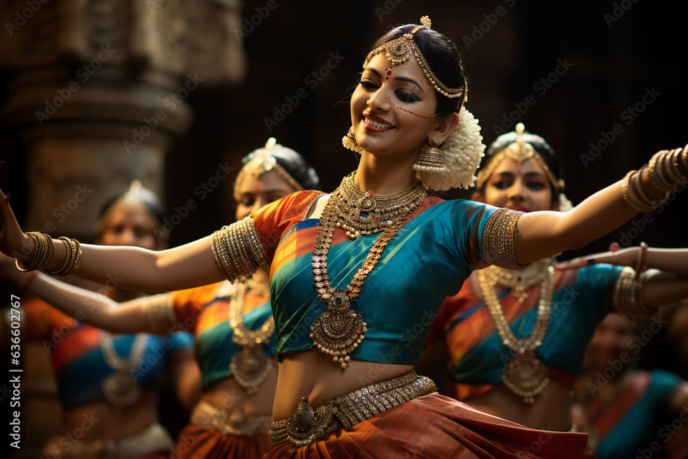 Indian traditional dancers, female, independence, symbol, celebration ...