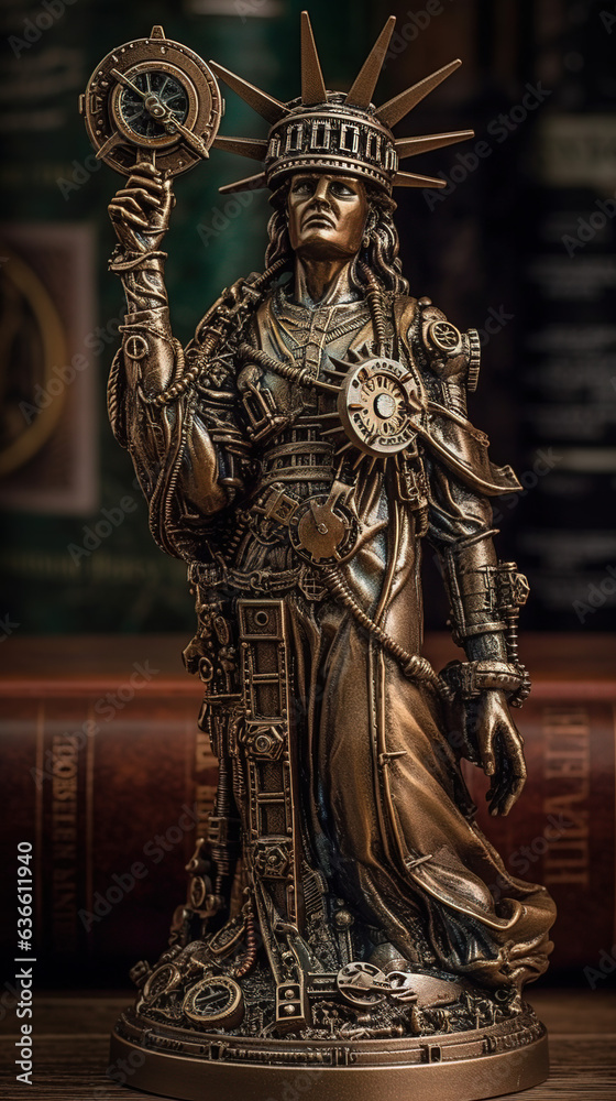Brass Lady of Freedom: A Steampunk Twist on the Statue of Liberty ...