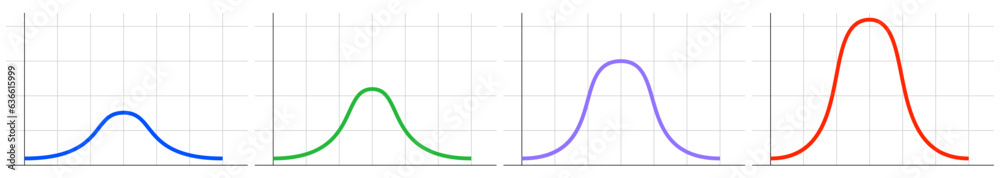 Bell curve symbol graph distribution deviation standard gaussian chart ...