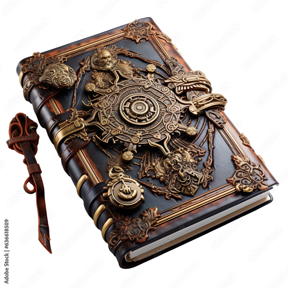 Ancient sealed mystery book, necronomicon. White or transparent ...