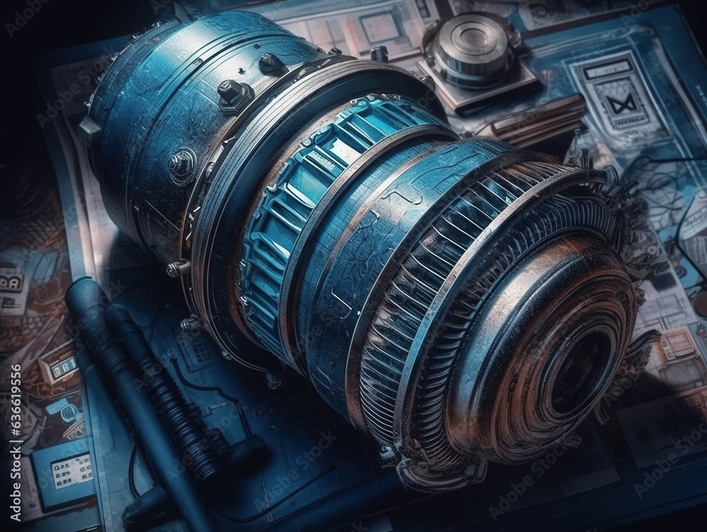 Engine mechanical device,created with generative ai tecnology. Stock ...