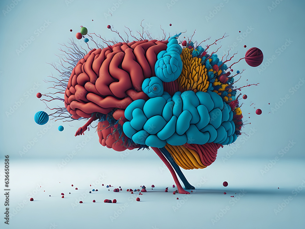 A vivid representation of the ADHD concept, highlighting elements of ...