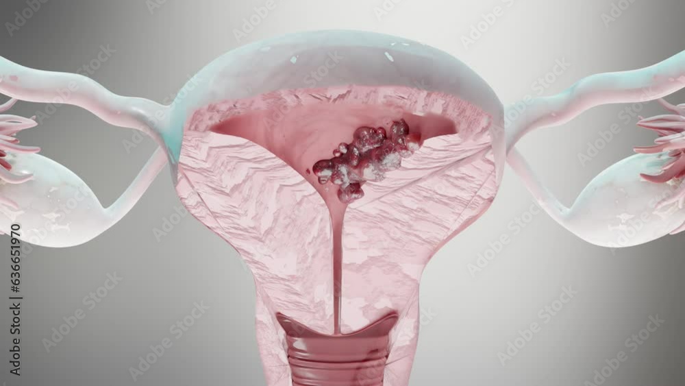 Reproductive system, cancer cells, ovaries cysts, cervical cancer ...
