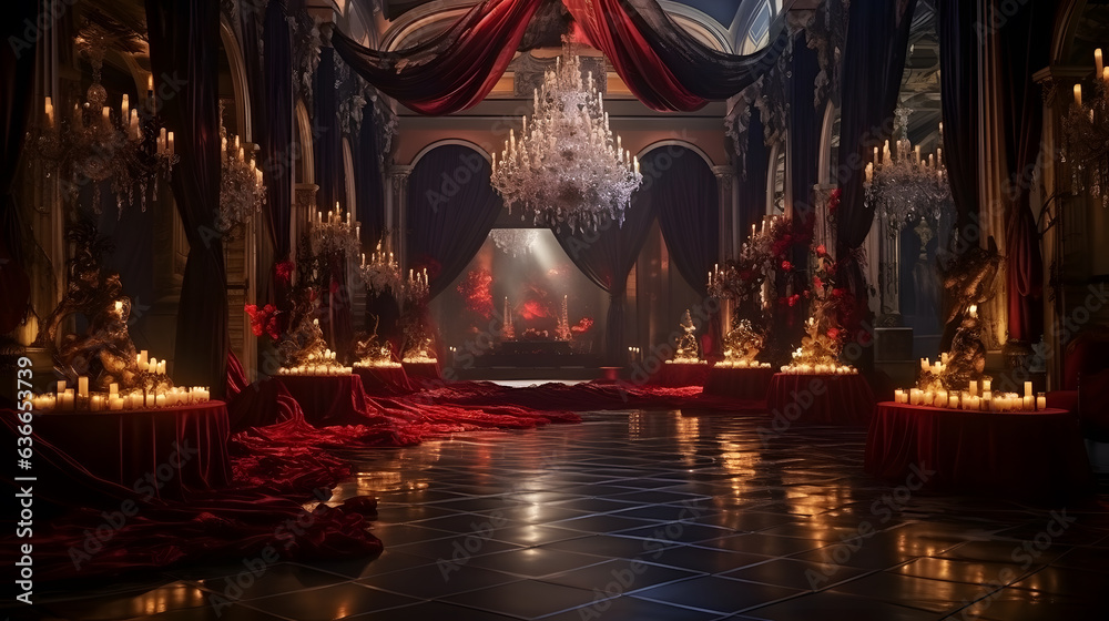 Step into a world of haunted elegance with this awe-inspiring image. A ...