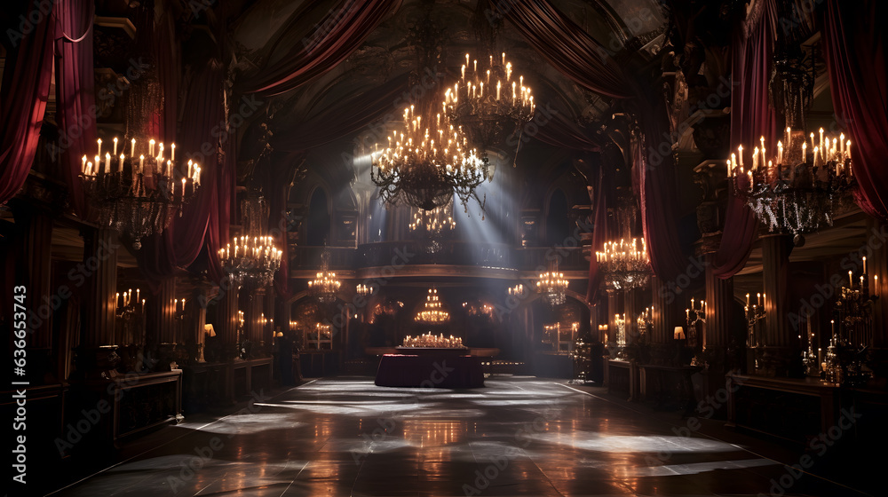 Step into a world of haunted elegance with this awe-inspiring image. A ...