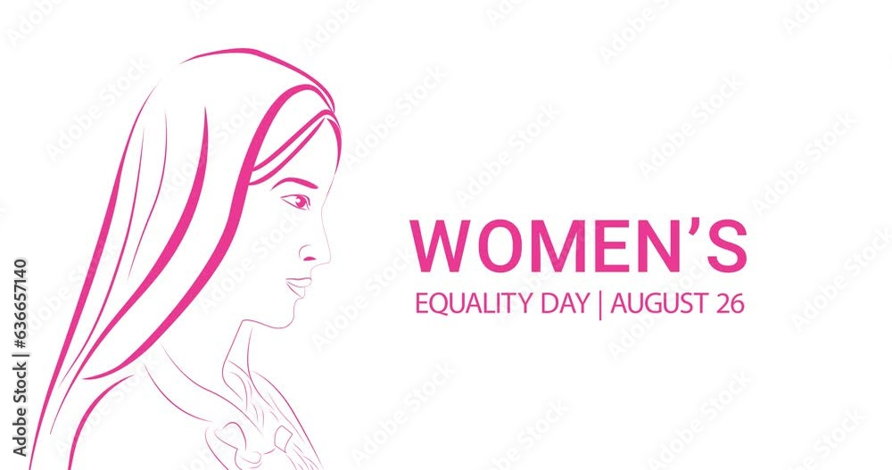Women's Equality Day Animation. Happy women's day. Animated text and ...