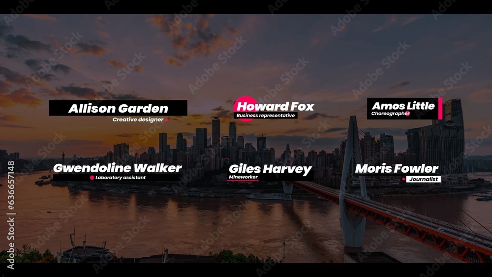 Simple Lower Thirds Stock Template | Adobe Stock