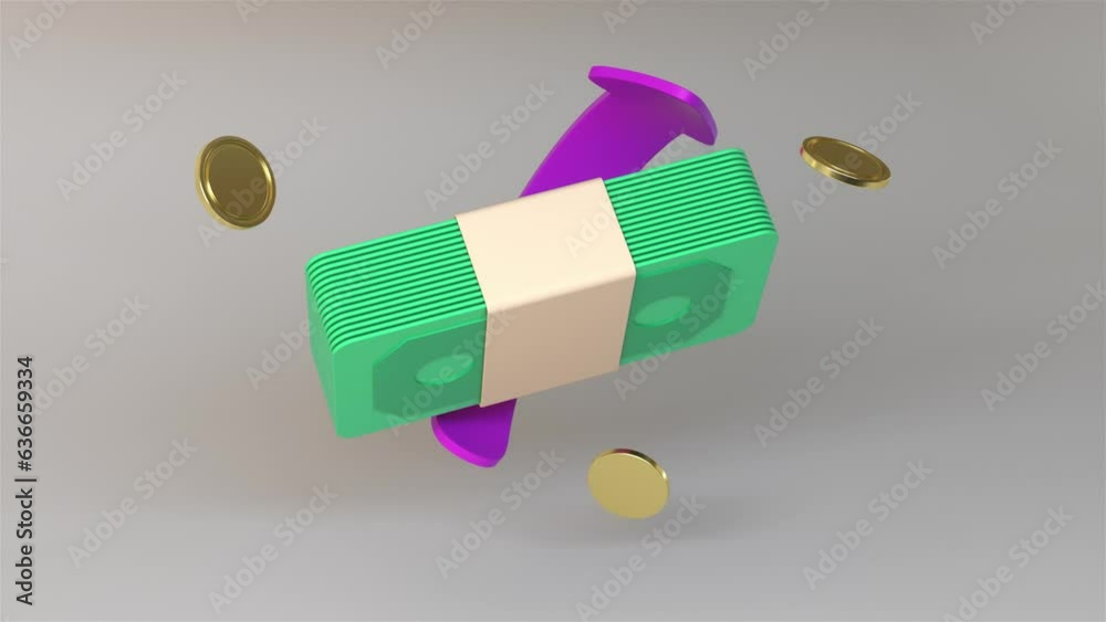 Replenishment of the Cash Balance. Stack of Money with Dollar Sign and ...