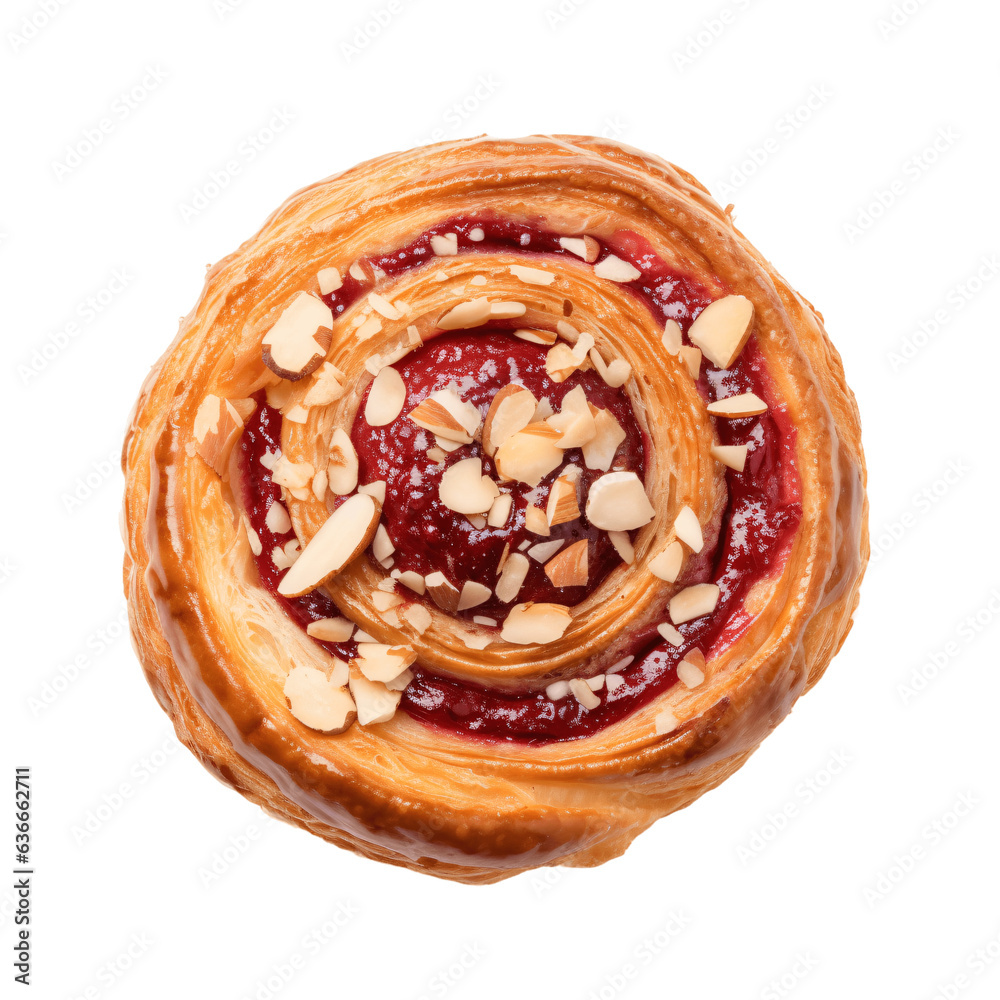 Danish pastry isolated on transparent background Stock Illustration ...