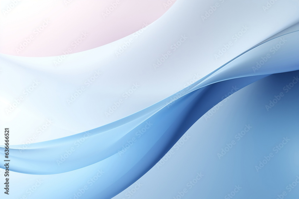 a blue, gray and white abstract background with blue waves, in the ...