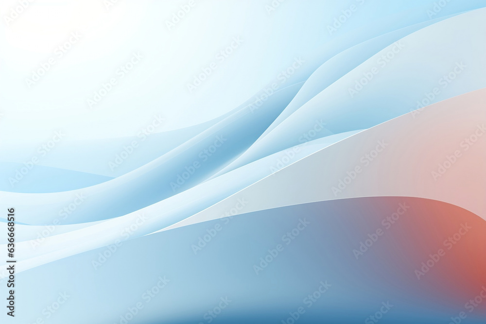 a blue, gray and white abstract background with blue waves, in the ...