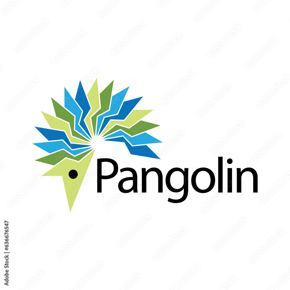 pangolin logo design vector. vector illustration of pangolin icon ...