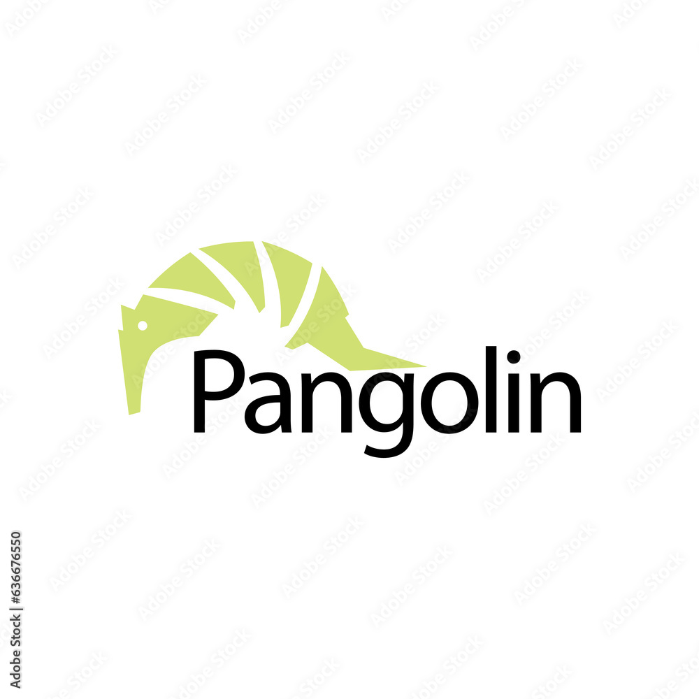 pangolin logo design vector. vector illustration of pangolin icon ...