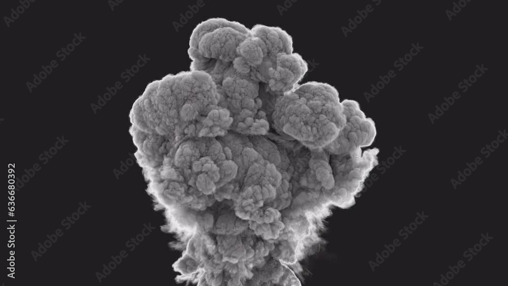 Vidéo Stock smoke from large explosion rising. Explosion scene. Smoke ...