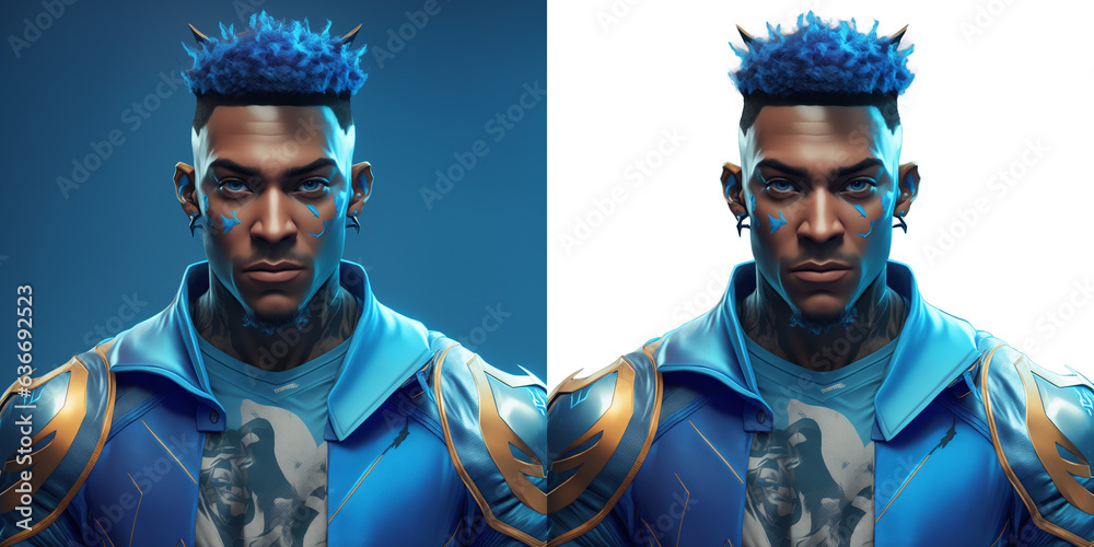 Blue Sport Team Player, Dynamic eSport, Competitive Athletic, Video ...