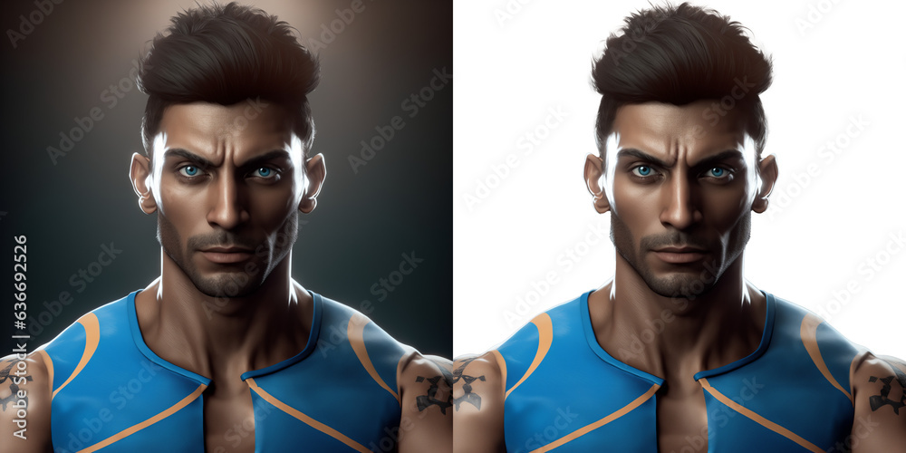 Blue Sport Team Player, Dynamic eSport, Competitive Athletic, Video ...