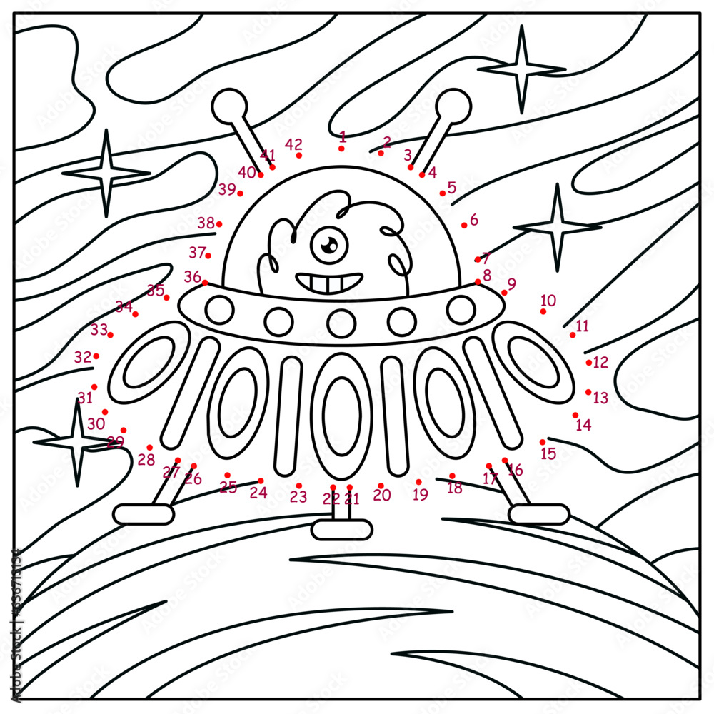 children's educational game. a logic game. connect the dots by numbers ...