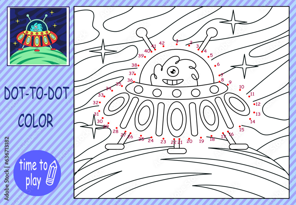 children's educational game. a logic game. connect the dots by numbers ...