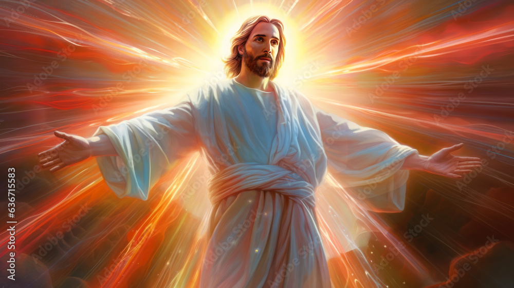 Divine Mercy: An Artistic Representation of Jesus Extending His Mercy ...