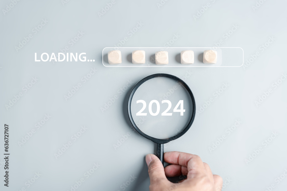Loading progress from 2023 to 2024 to countdown merry christmas and ...