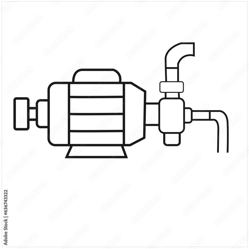Water pump icon or centrifugal pump.Centrifugal pump vector icon ...