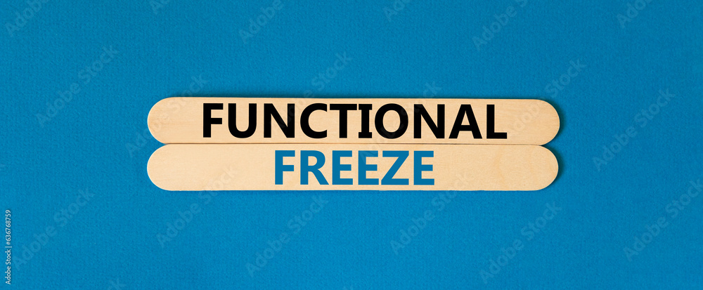 Functional freeze symbol. Concept words Functional freeze on beautiful ...