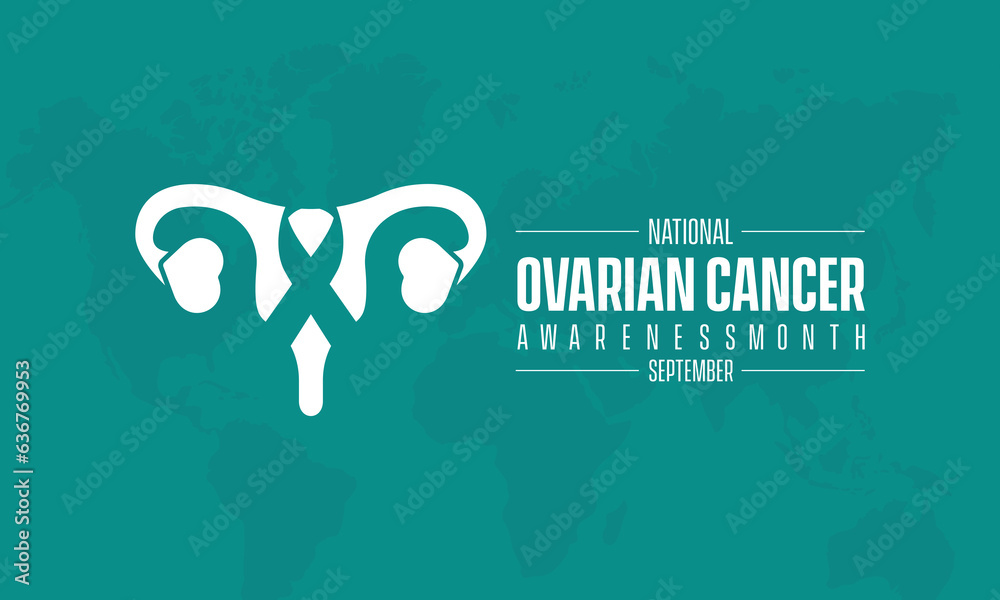 National Ovarian Cancer Awareness Month vector banner template. Health ...