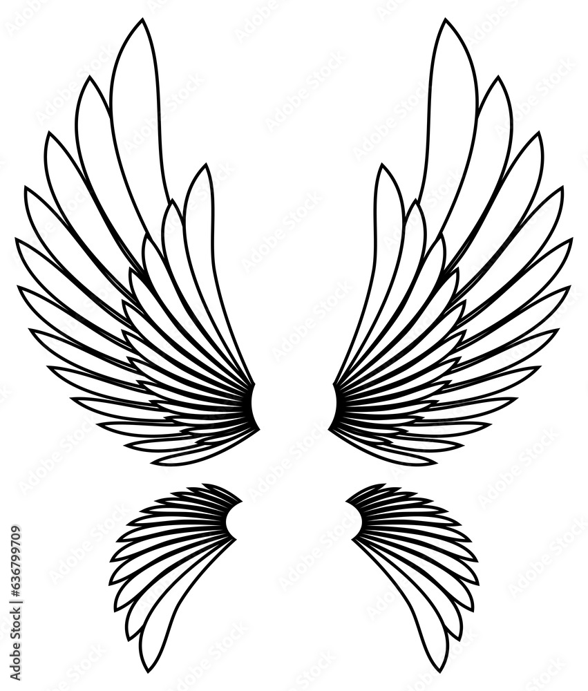Angel wings template logo design element Stock Illustration | Adobe Stock