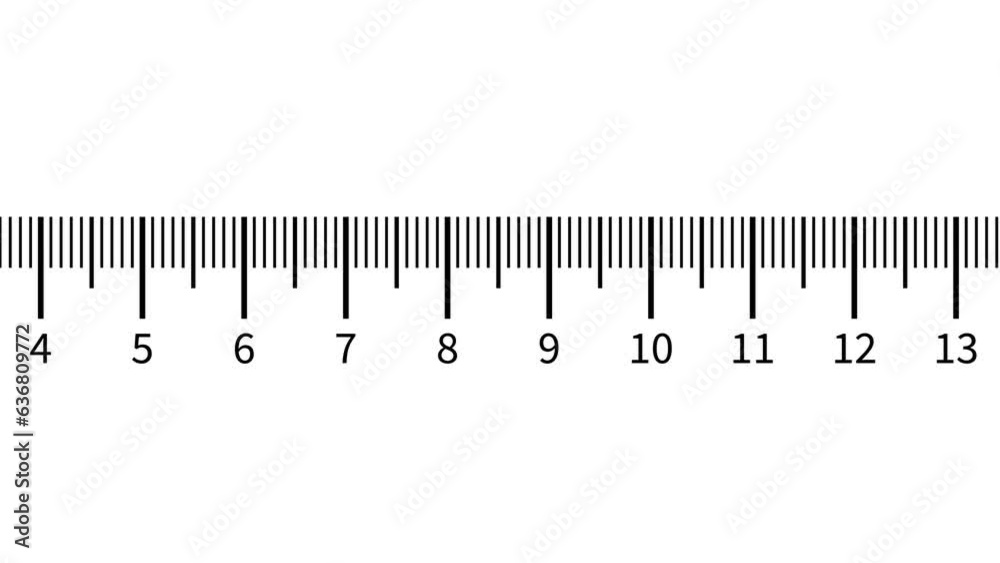 Ruler Measuring Scale in Centimeters and Millimetres. Measure Tap ...